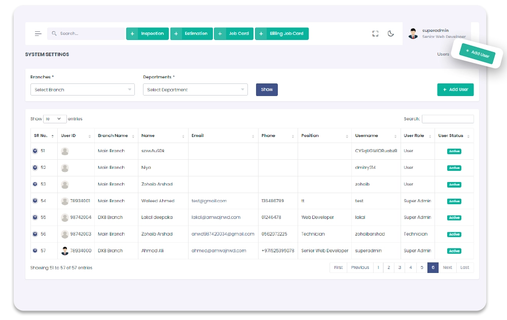 MotoSync Features - Staff Management